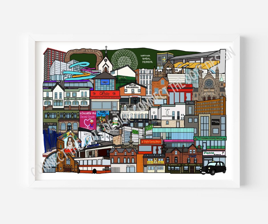 West Belfast Wall Art | Belfast Print – Connect The Dots Design