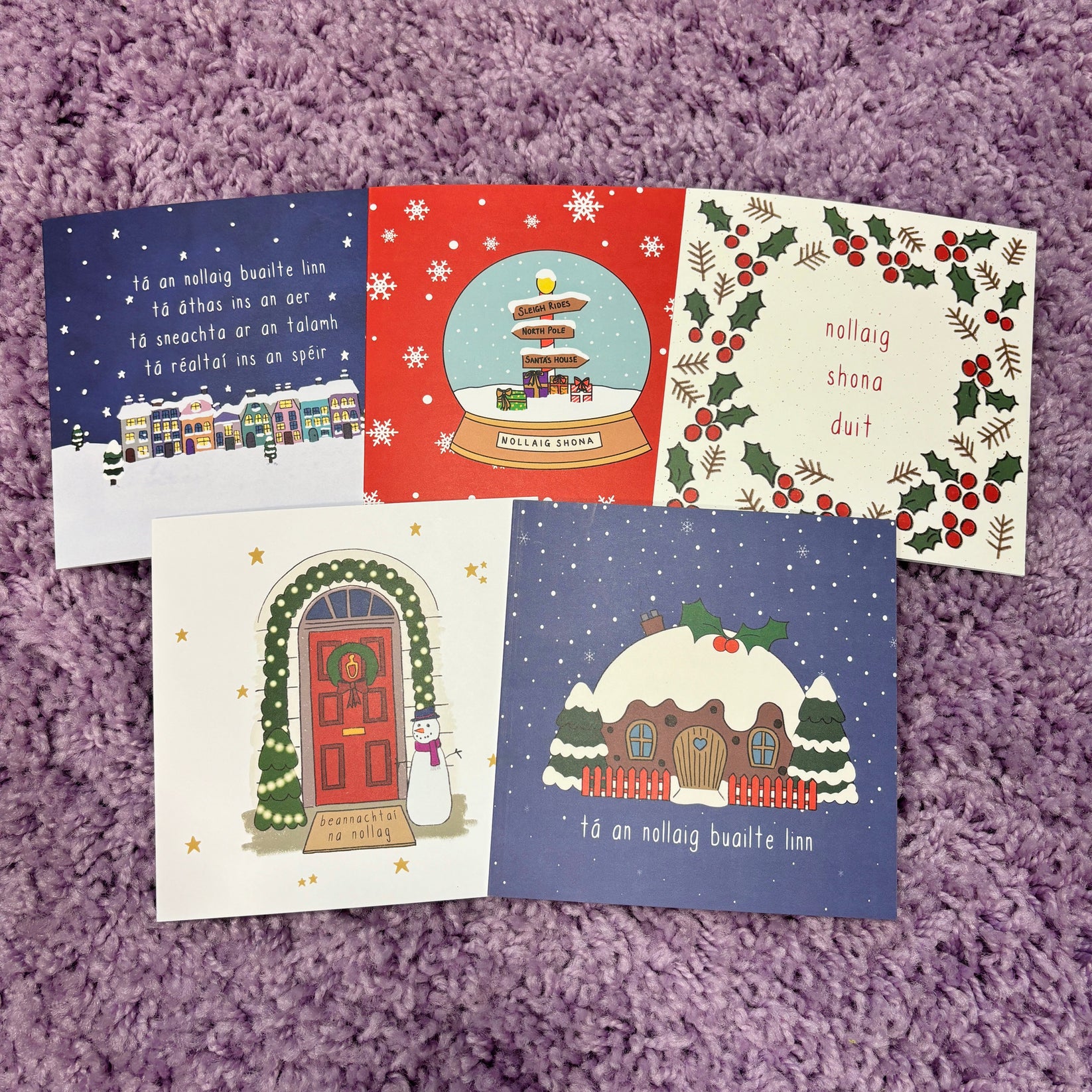 Nollaig Shona Pack - Bundle of Irish Christmas Cards - Connect The Dots ...