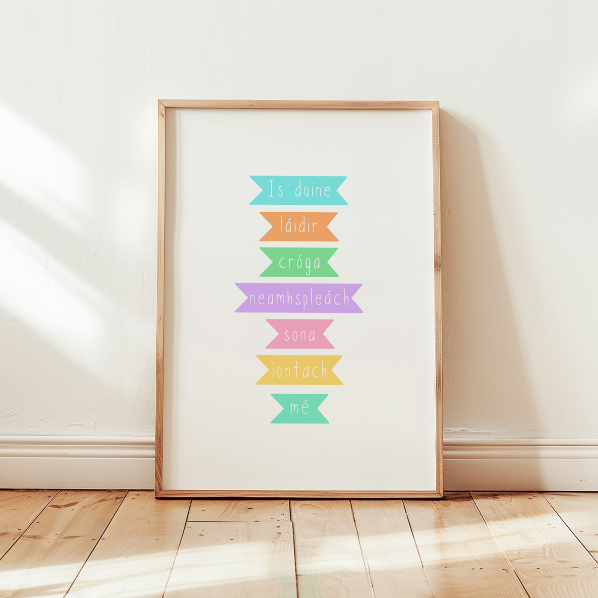 Is duine iontach mé - Irish Print - Connect The Dots Design