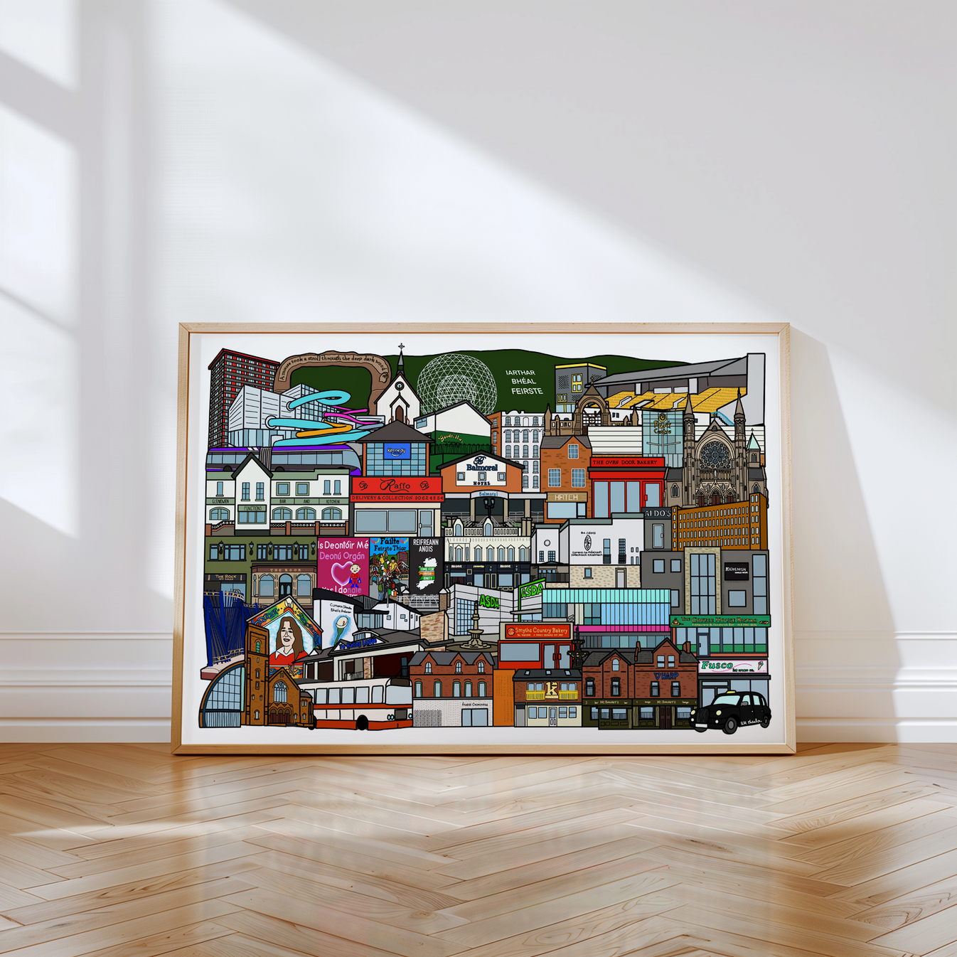 West Belfast Wall Art | Belfast Print – Connect The Dots Design